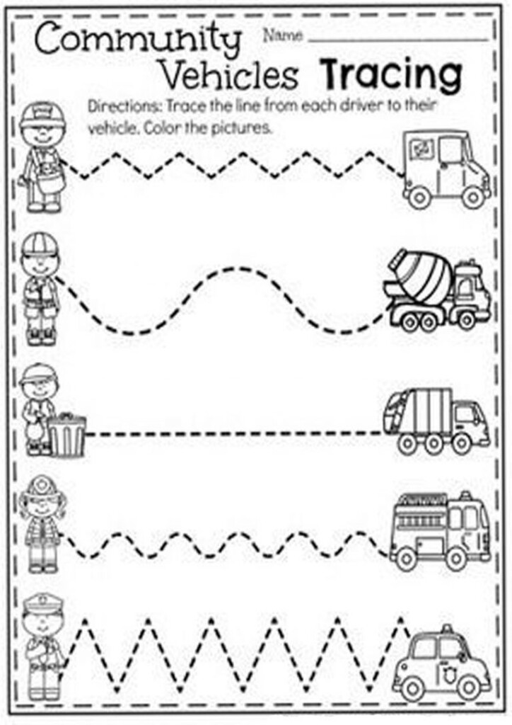 Free And Easy To Print Tracing Lines Worksheets Community Helpers ... Free And Easy To Print Tracing Lines Worksheets Community Helpers ...